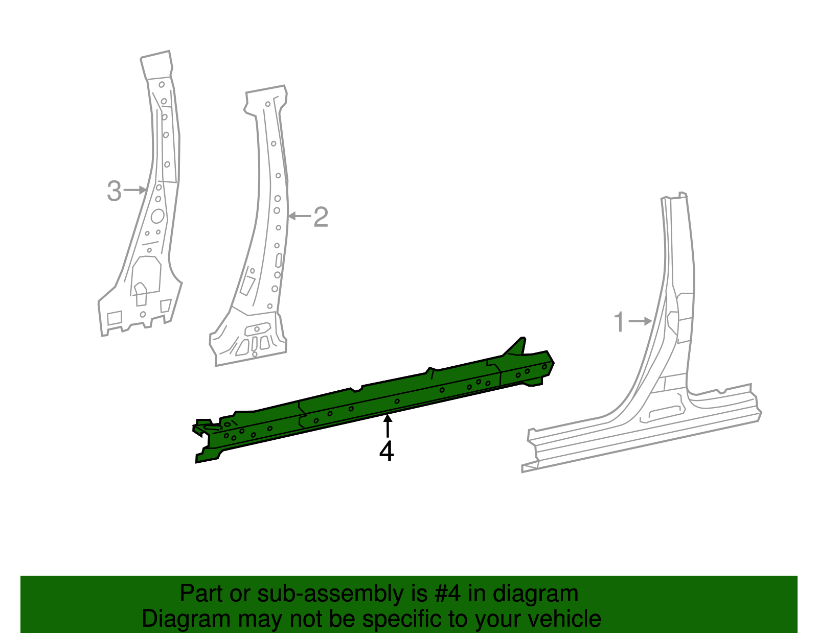 61404-02904 - 2017-2019 Toyota Corolla - Rocker Reinforced | Discount ...