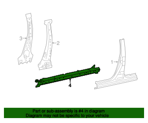 61404-02904 - 2017-2019 Toyota Corolla - Rocker Reinforced | Discount ...