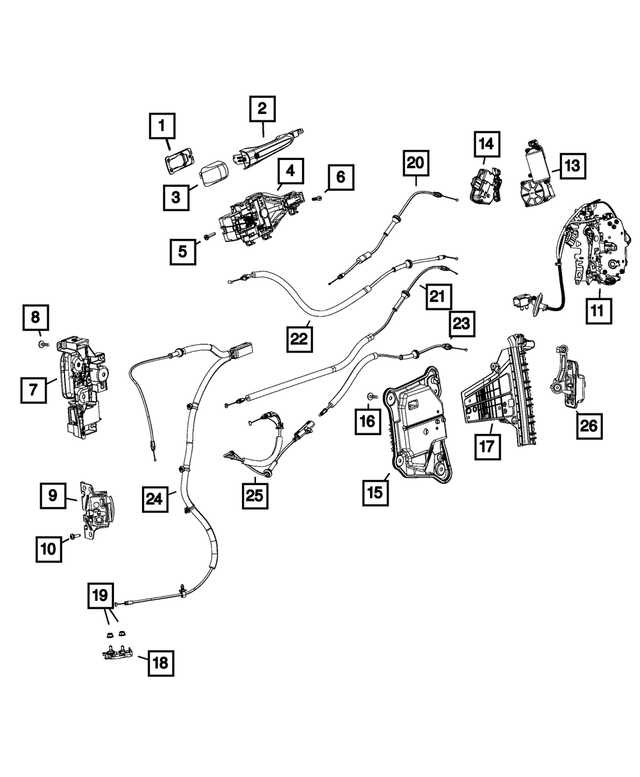 2023-2025 Chrysler Sliding Door Latch, Right 68645938AA | My Mopar Parts