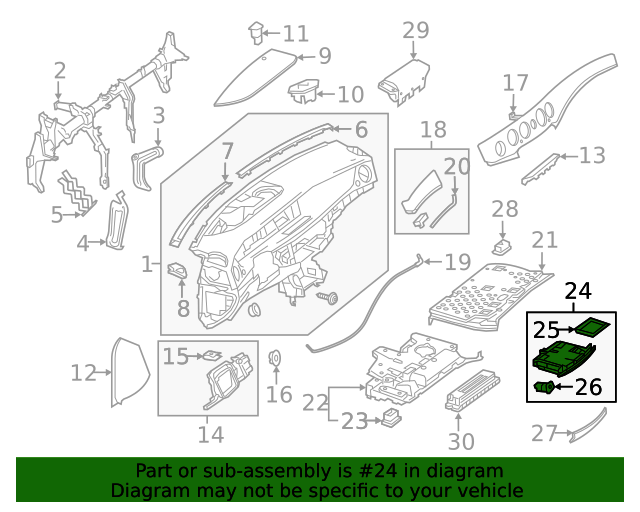 2014-2021 Mercedes-Benz Storage Tray 222-680-07-03 | MB Parts Center