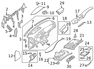 2018-2020 Mercedes-Benz Upper Cover 222-680-96-05-7P14 | MB OEM Parts