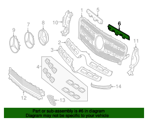 156-888-31-00 - Radiator Support Air Deflector 2018-2020 Mercedes-Benz ...