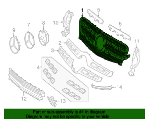 156-880-36-01 - Upper Grille 2018-2020 Mercedes-Benz | Mercedes-Benz ...