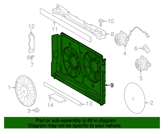 16711-37040 - Fan Shroud - 2010-2017 Toyota | OEM Parts Quick