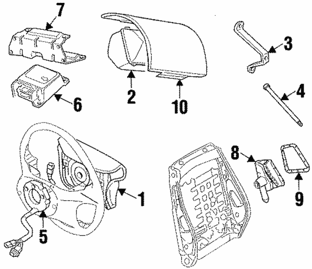 1997 Cadillac Catera Module Infl Rst & St Belt 90542342 | TascaParts.com