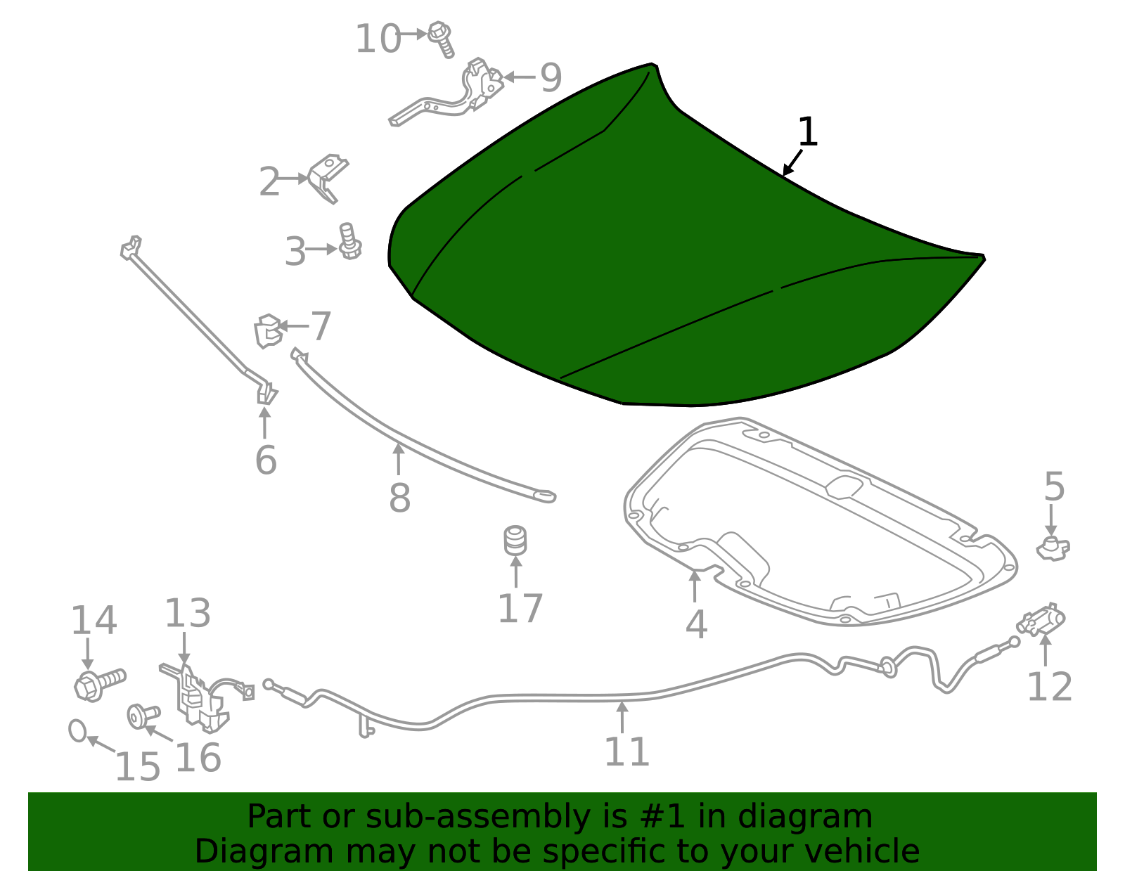 2019-2025 Toyota Hood Panel 53301-12B50 | Toyota Parts Center