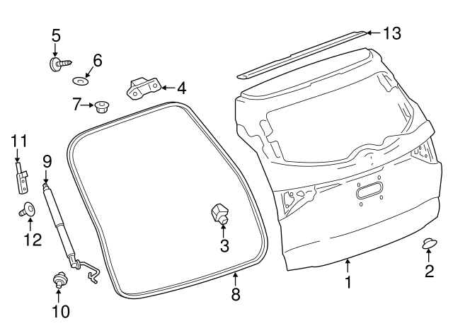 2018-2022 Buick Enclave Driver Side Liftgate Power Assist Actuator ...