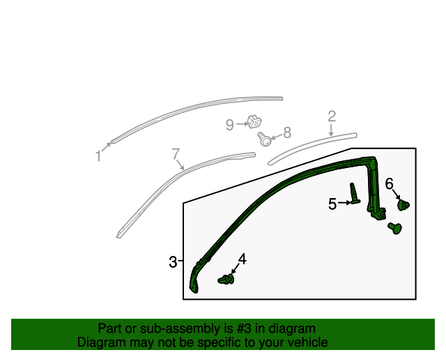 2015-2023 Lexus Weatherstrip 62381-24090 | OEM Parts Online