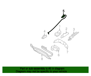 Genuine BMW 51-24-7-130-350 | Pull Handle | FREE Shipping on Most ...