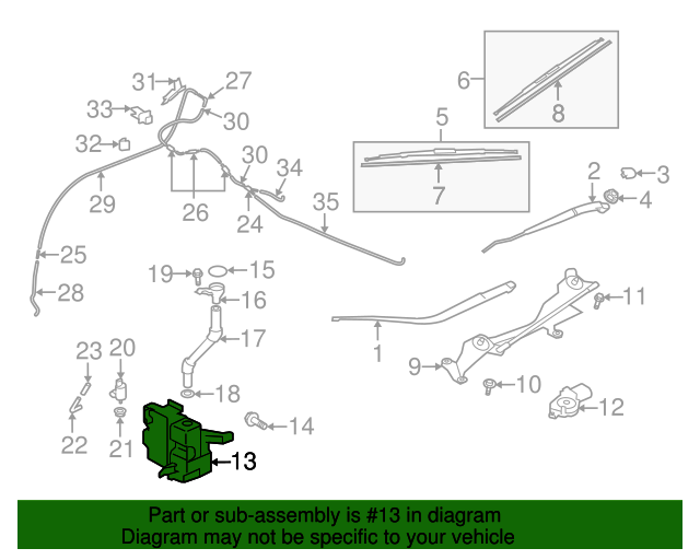 8260A241 - Washer Reservoir 2007-2013 Mitsubishi Outlander | Mitsubishi ...