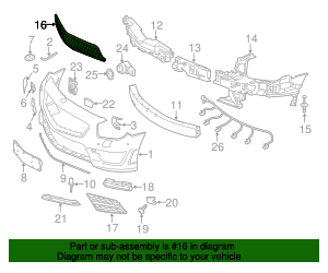 231-885-31-23 - Lower Grille 2013-2016 Mercedes-Benz | Mercedes-Benz ...