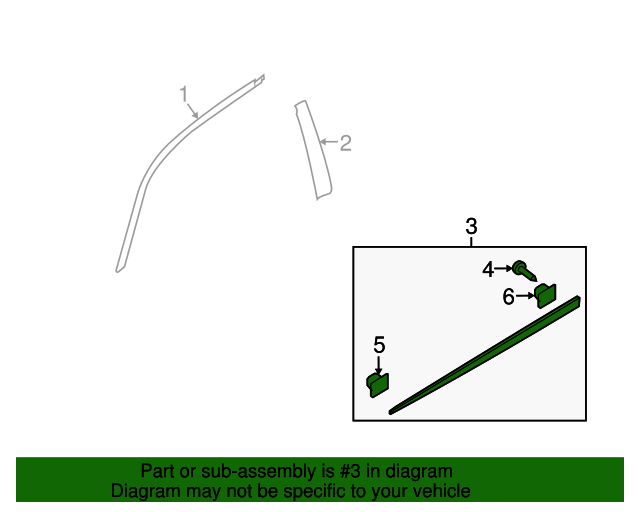 87711-2F000 - Body Side Molding 2004-2009 Kia | Kia.Parts Store