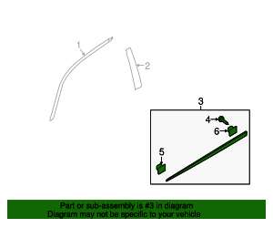 2004-2009 Kia Body Side Molding 87711-2F000 | OEM Parts Online