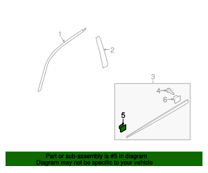 2001-2019 Kia Body Side Molding Clip 87756-38000 | TascaParts.com