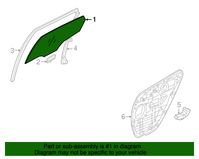 2012-2017 Hyundai Azera Door Glass 83411-3V010 | OEM Parts Online