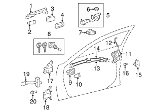 2007-2011 Toyota Camry Handle, Inside Plug 69284-06010-C0 | Toyota of ...