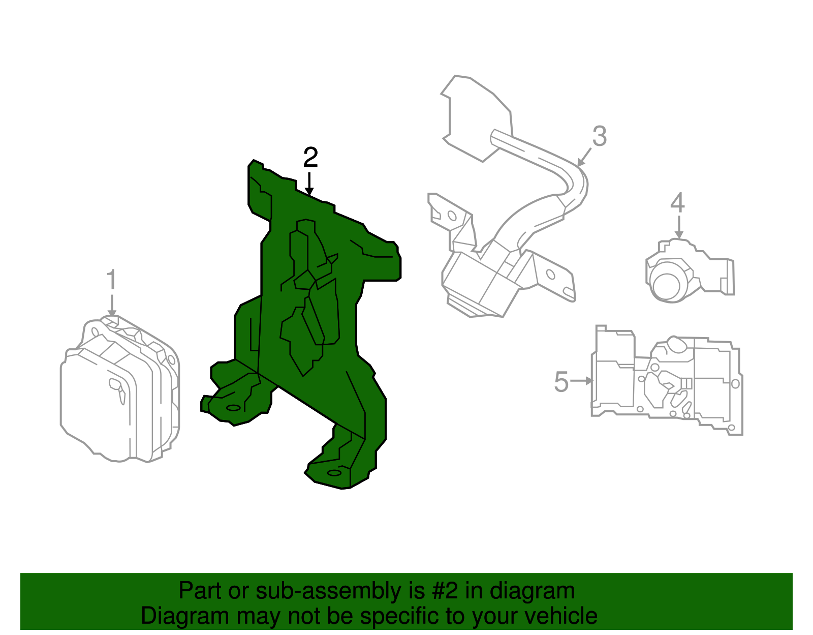 28452-5DC1A - Distance Sensor Mount Bracket 2017-2019 Infiniti QX30 ...