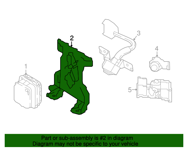 2017-2019 Infiniti QX30 Distance Sensor Mount Bracket 28452-5DC1A ...