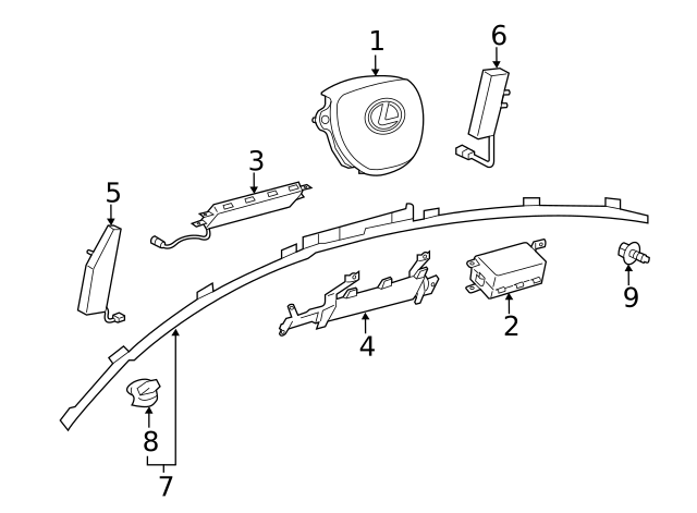 2015-2022 Lexus Head Air Bag Clip 90467-18017 | OEM Parts Online