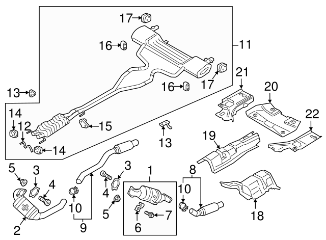 GD9Z-5E212-A - Catalytic Converter - 2017-2020 Ford | OEM Parts Quick