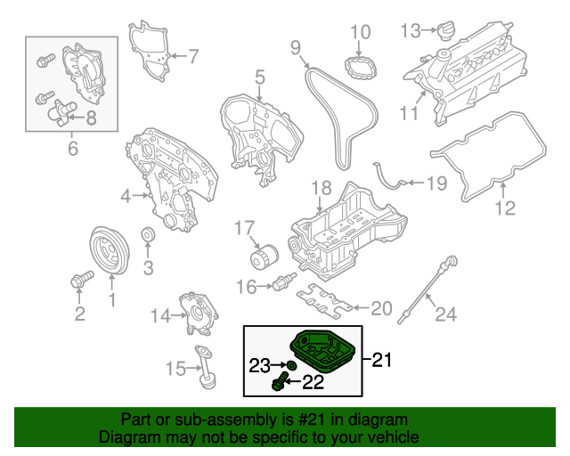 2013-2016 Infiniti Oil Pan 11110-JA10D | INFINITI Parts & Accessories ...
