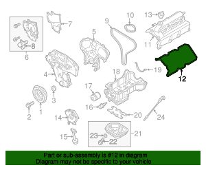 13270-9PM0B (132709pm0b) - 2017-2020 Infiniti QX60 Valve Cover Gasket ...