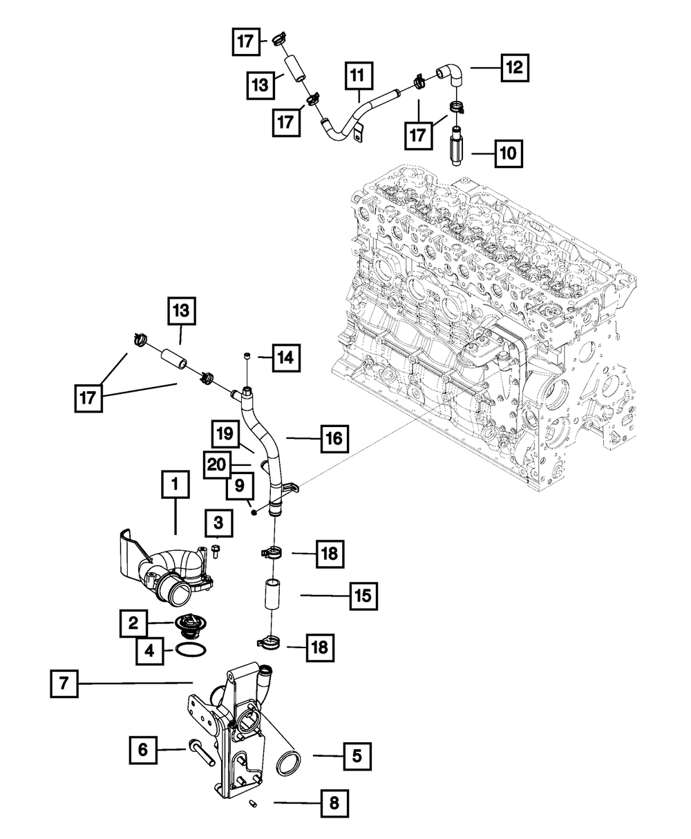 2001-2025 Mopar Seal, Water Outlet 4429697 | Mopar eStore