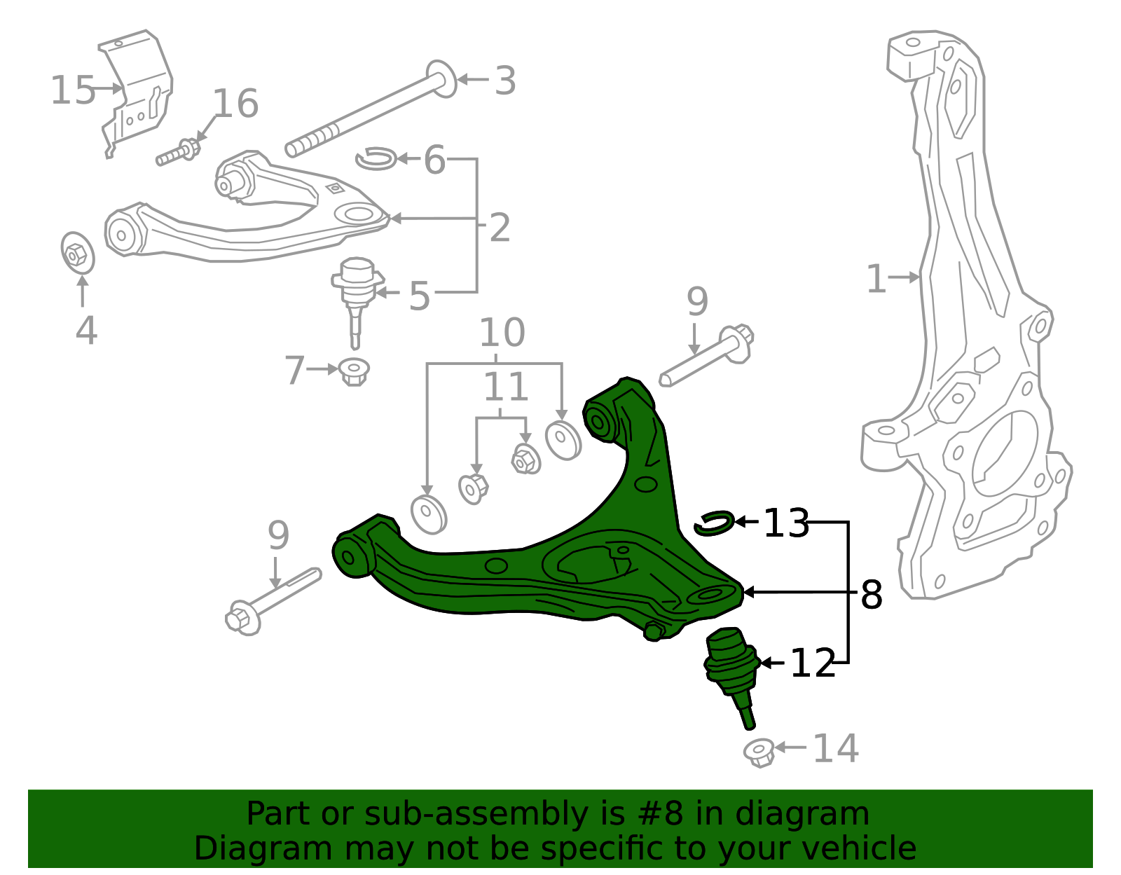 2019-2023 Ford Ranger Lower Control Arm KB3Z-3078-A | FordPartsOnSale.com