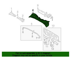 66700-3E310 - Cowl Top Panel 2007-2009 Kia Sorento | Kia.Parts Store