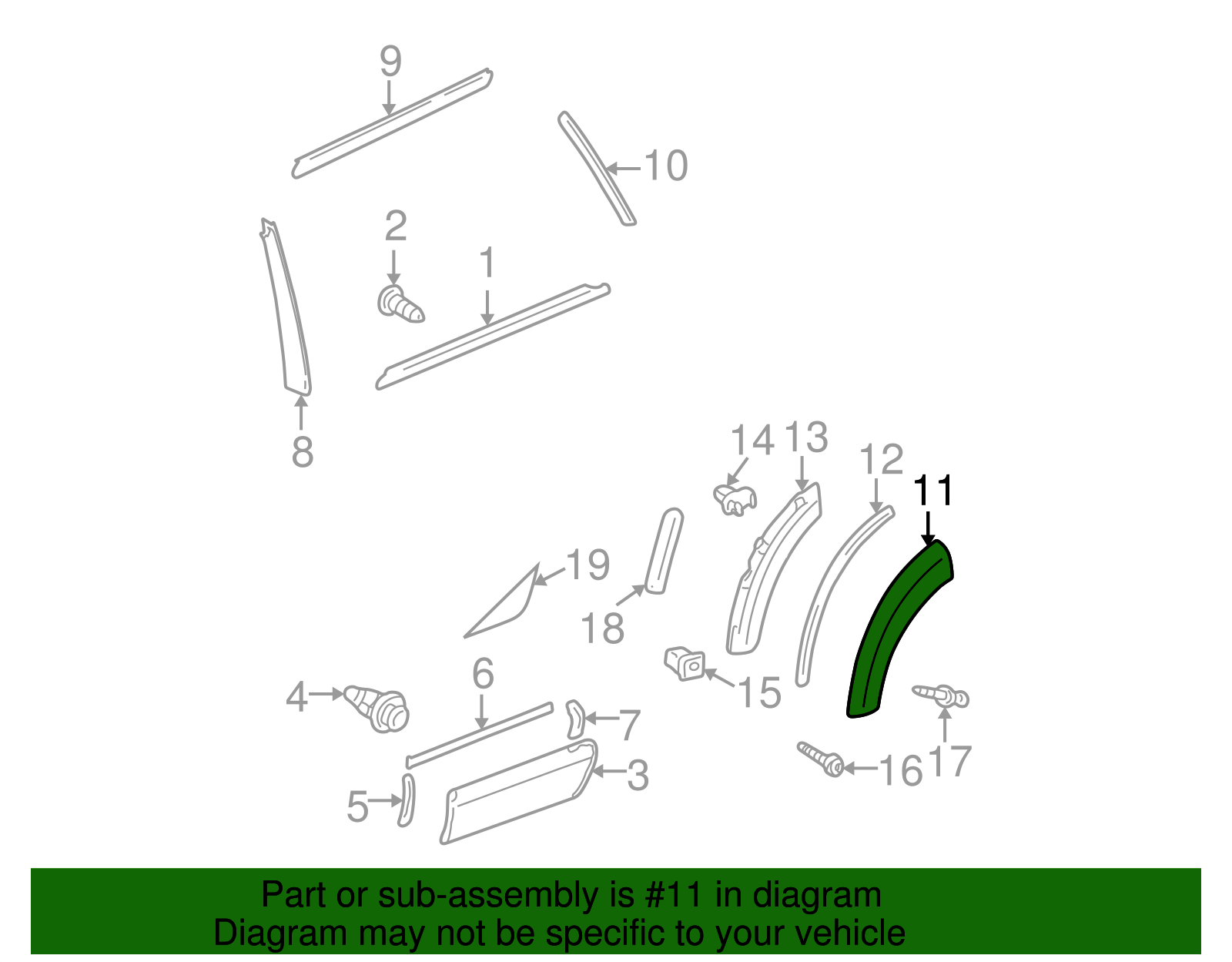 61681-42030 - Fender Flare 2001-2005 Toyota RAV4 | AutoNation Parts