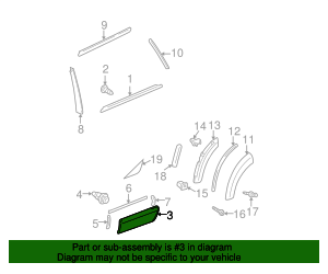 75741-42070-B0 - Body Side Molding - 2001-2005 Toyota RAV4 | nashuatoyota