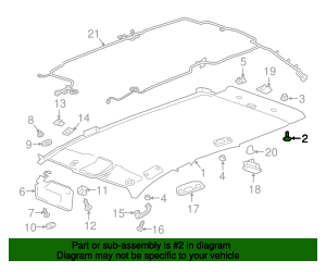 2016-2025 GM Jet Black Headliner Trim Panel Retainer 13475541 | QuirkParts