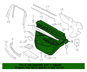 51427940083 - 2018-2021 BMW X3 Door Trim Panel (51-42-7-940-083) | BMW ...