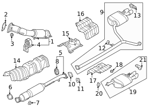 2021-2023 Kia K5 Muffler 28710-L3900 | TascaParts.com