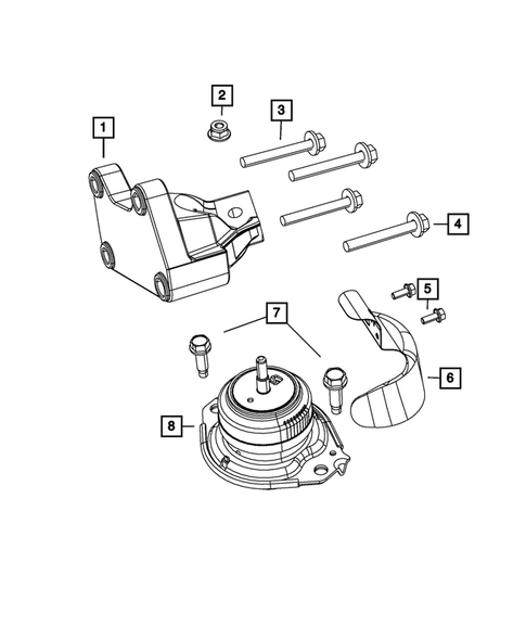 Engine Mounting for 2018 Dodge Durango | Mopar Online Parts