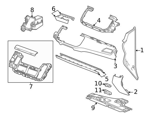 2021-2022 GM Trim Pad 84863283 | TascaParts.com