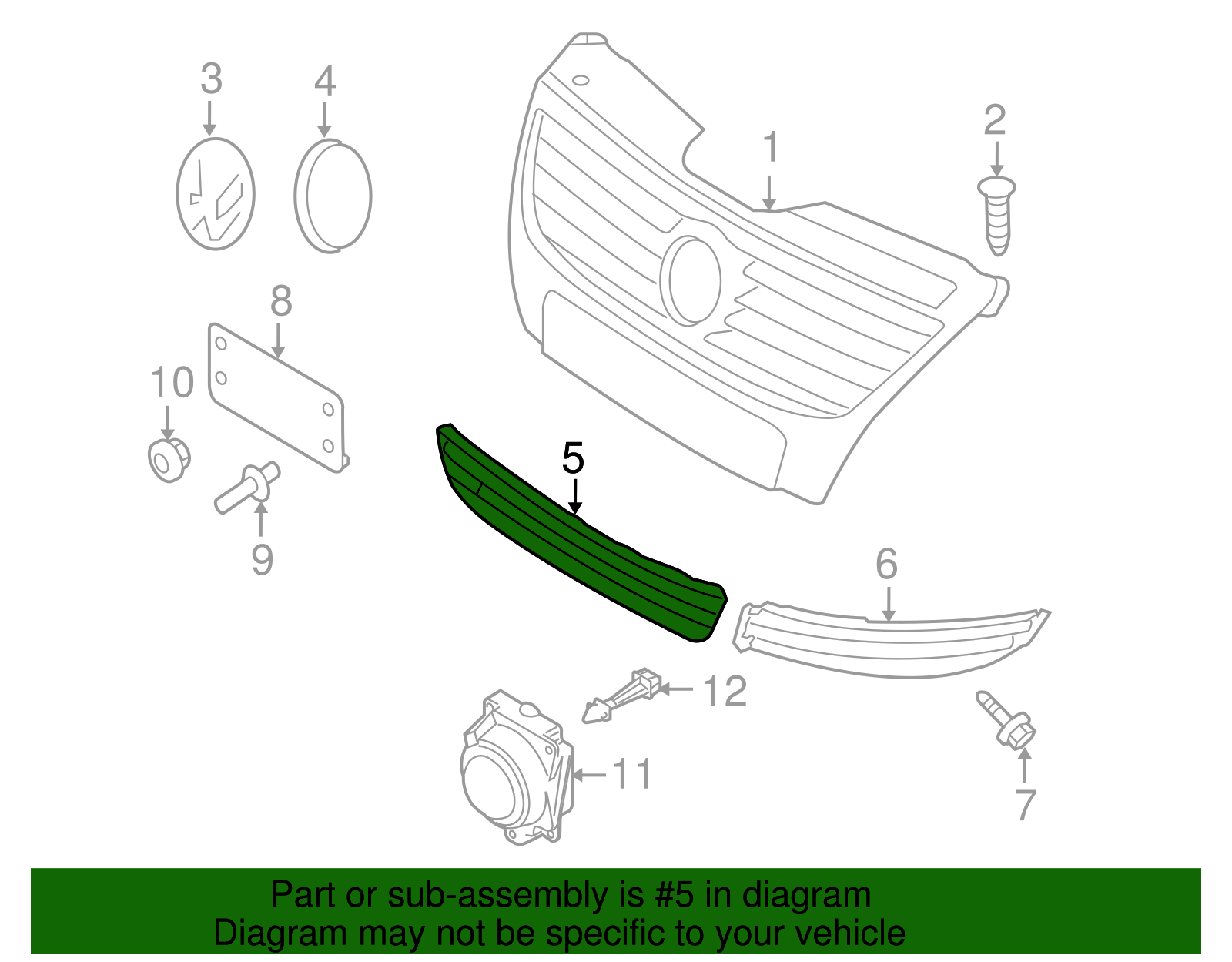 3C8-853-677-9B9 - Lower Grille 2009-2012 Volkswagen CC | Volkswagen ...