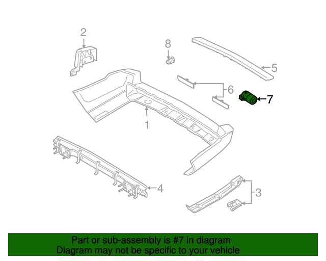 YDB500370LML - Park Sensor - 2006-2009 Land Rover Range Rover ...