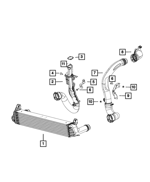 Radiator and Related Parts; Charge Air Cooler for 2016 Jeep Cherokee ...