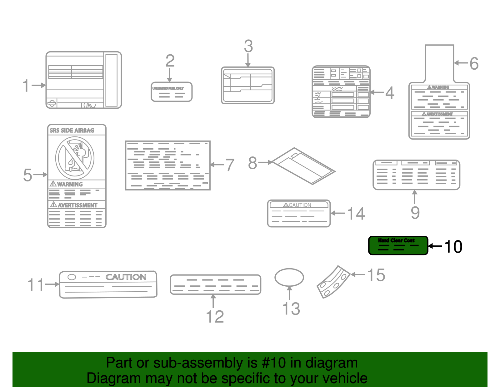 1995-2020 Nissan Caution Label 60170-89909 | Hart Nissan of NoVa