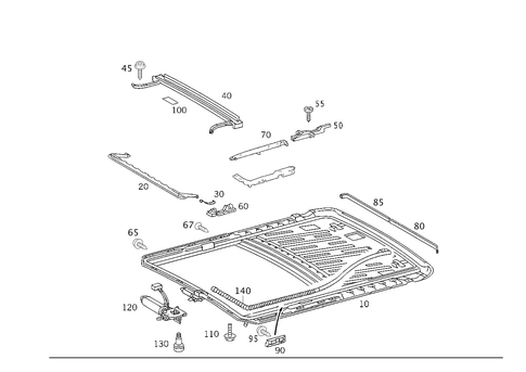 Sliding/Lifting Roof Frame for 2003 Mercedes-Benz S 55 AMG® | Mercedes ...