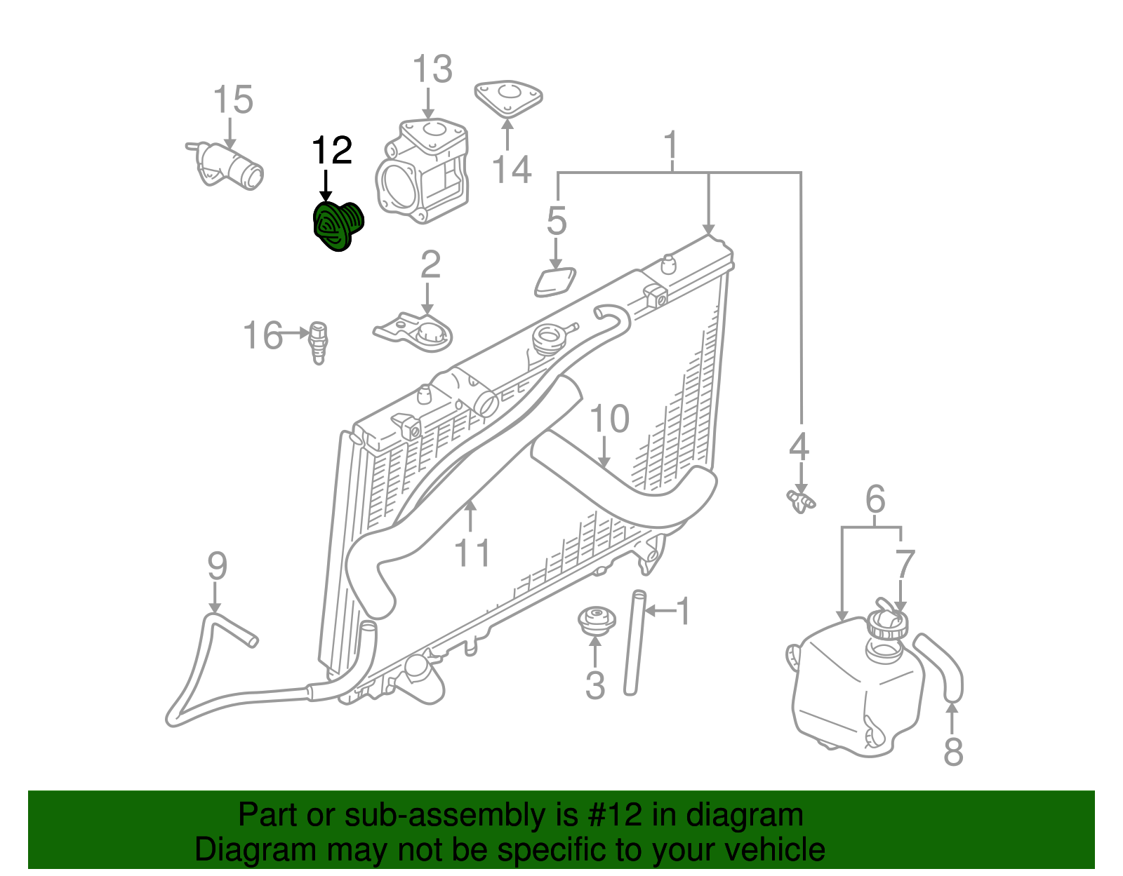 1305A191 - Thermostat 1992-2006 Mitsubishi | Mitsubishi Direct Parts