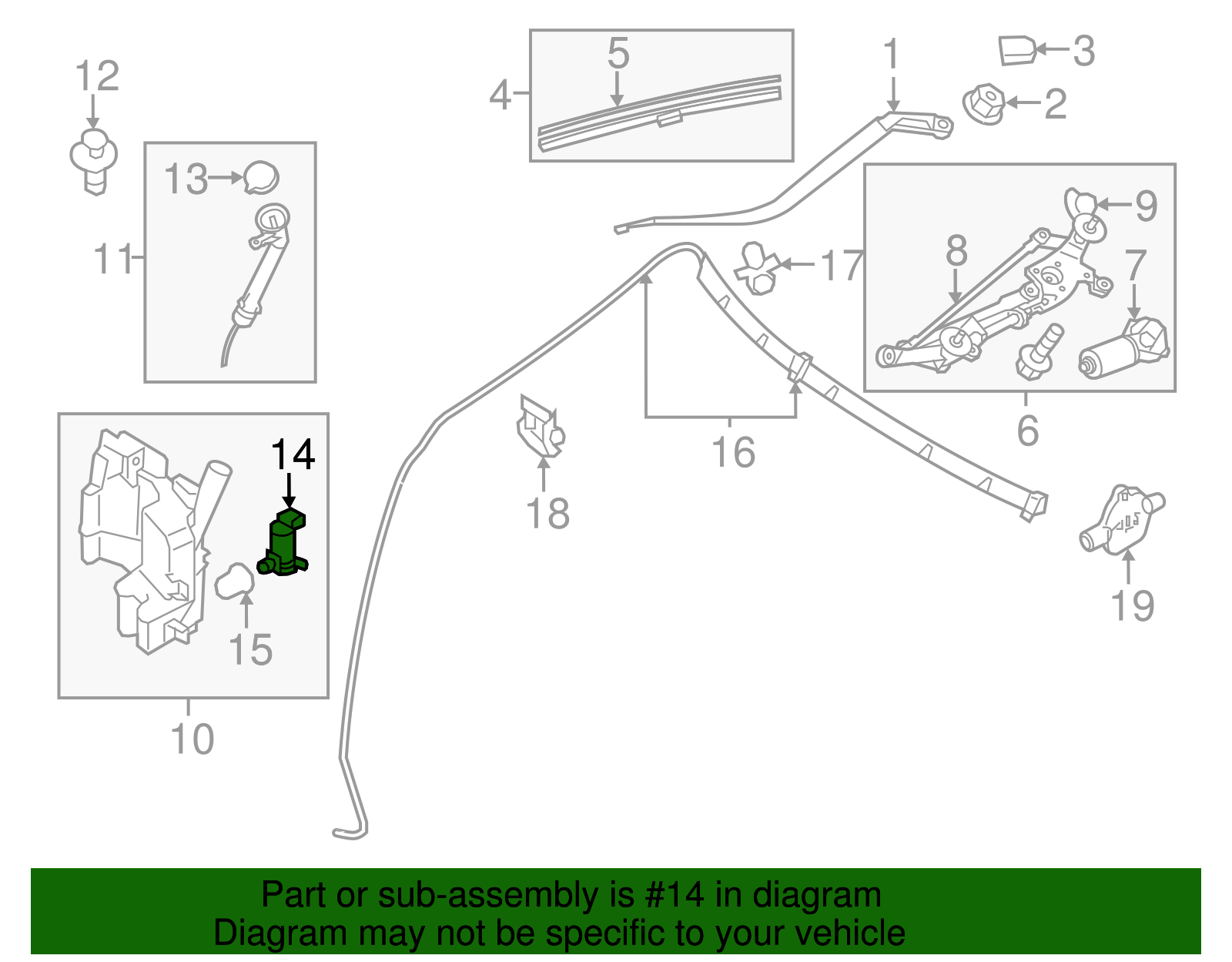 2011-2019 Infiniti Washer Pump 28920-7Y000 | Infiniti Parts Online