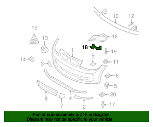 Genuine BMW 51-64-7-836-703 | Air Duct Bracket | FREE Shipping on Most ...
