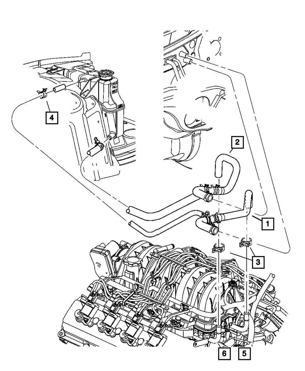 2005-2010 Mopar Coolant Outlet Tube 4892346AD | My Mopar Parts