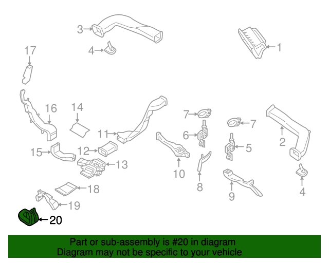 Genuine Porsche 971-815-266 |Outlet Duct | FREE Shipping on Most Orders ...