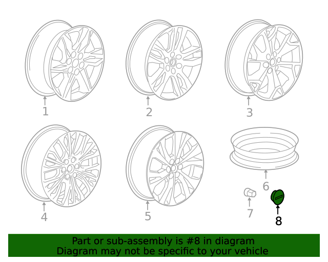 2019-2024 Chevrolet Wheel Trim Cap 84266137 GM | GMPartsDirect.com