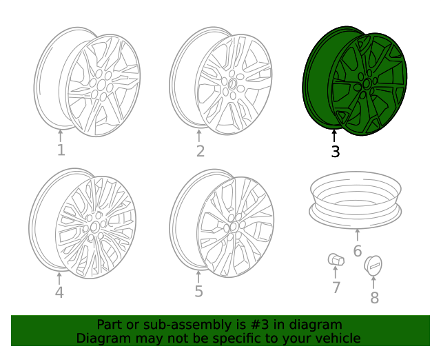 2019-2020 Chevrolet Blazer Wheel, Alloy 42427612 GM | GMPartsDirect.com