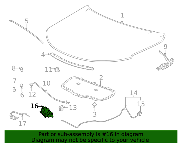2021-2023 Chevrolet Trailblazer Hood Primary and Secondary Latch ...