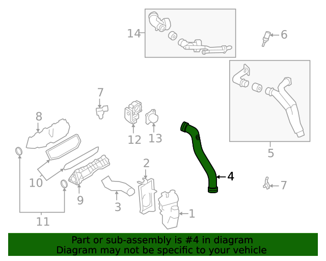 2021-2023 Audi Pressure Pipe 8W0-145-673-AK | Audi USA Parts